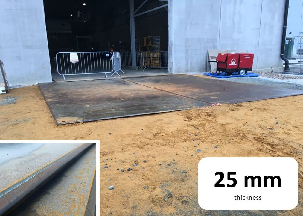 6m x 3m x 25mm – Steel Crossing/Pit Cover Plate C/W SALLY | Road Plate Hire